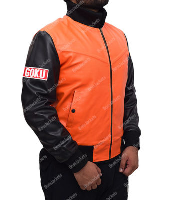 Goku 59 Dragon Ball Z Orange & Black Leather Jacket