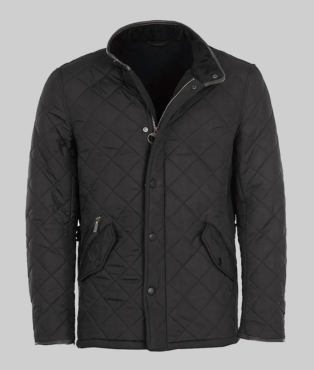 Knox Beckham Mens Black Quilted Jacket