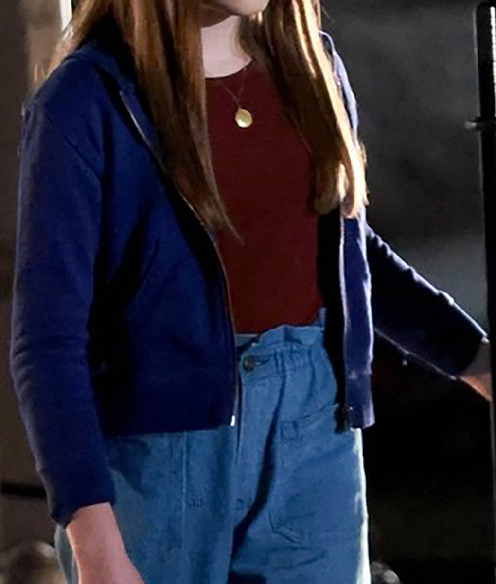 Imaginary Friends 2024 Bea (Cailey Fleming) Blue Zipper Hoodie