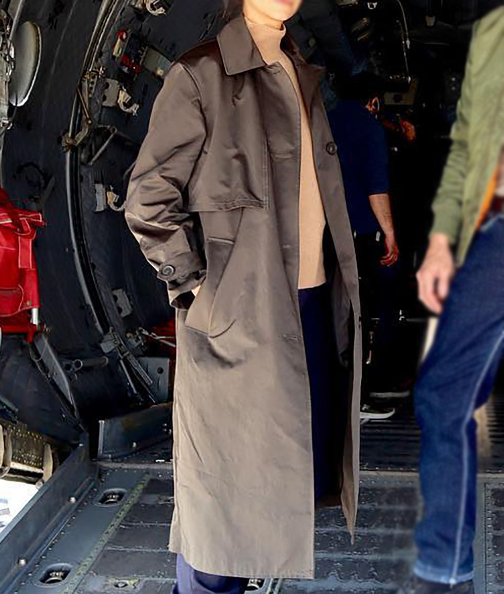 The Bricklayer Kate (Nina Dobrev) Brown Trench Coat