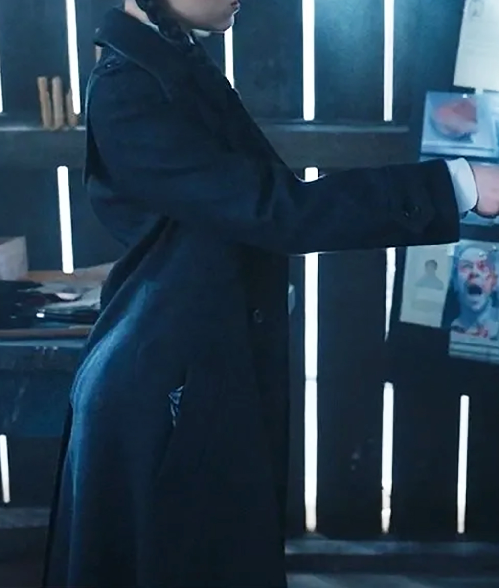 Wednesday Addams (Jenna Ortega) Black Trench Coat
