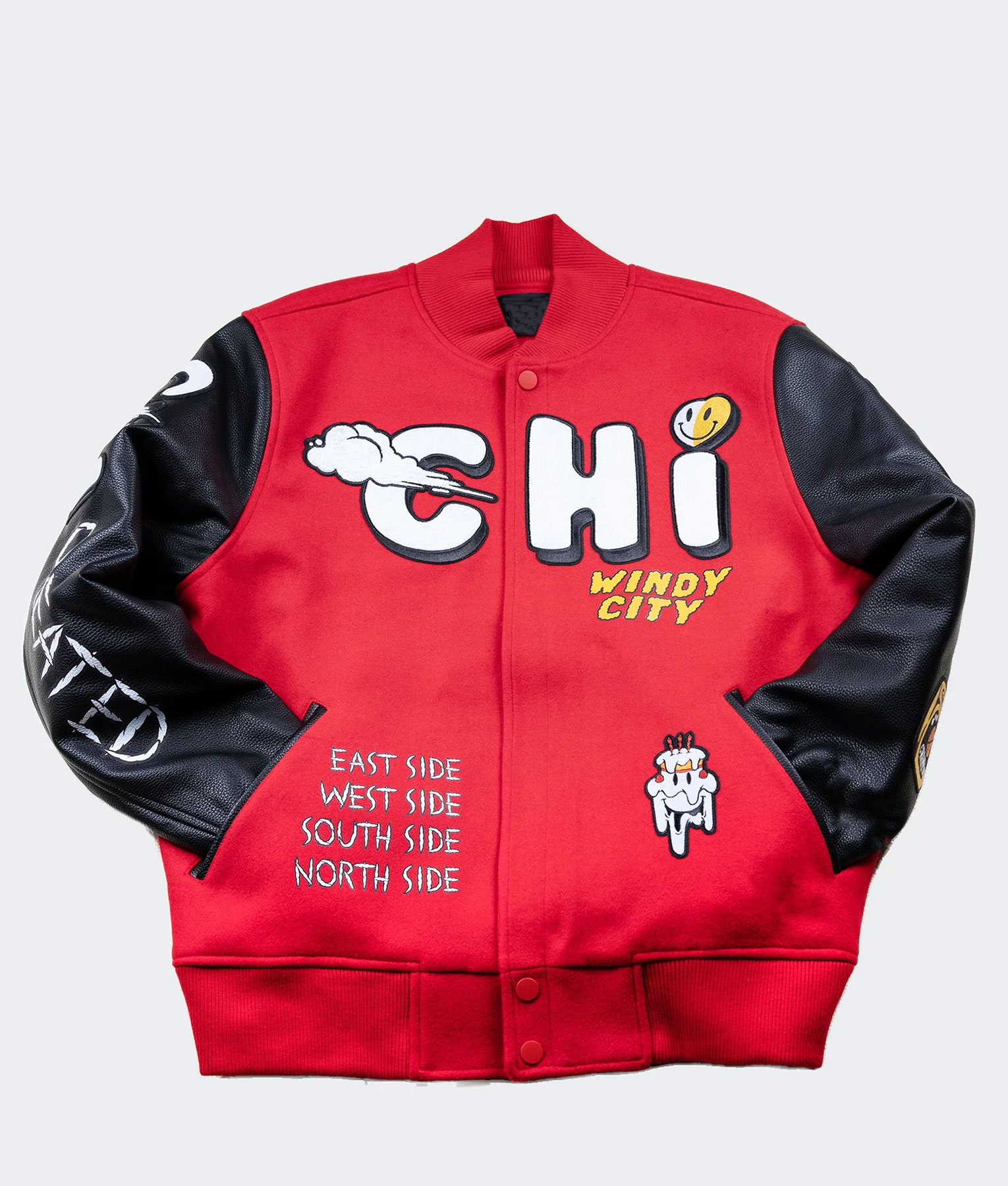 Chicago Windy City Red Varsity Jacket | Boss Jackets