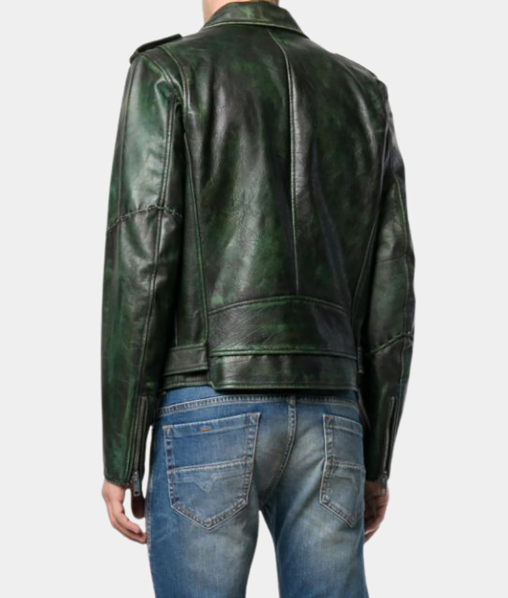 Dean Ambrose (Jon Moxley) Green Leather Jacket