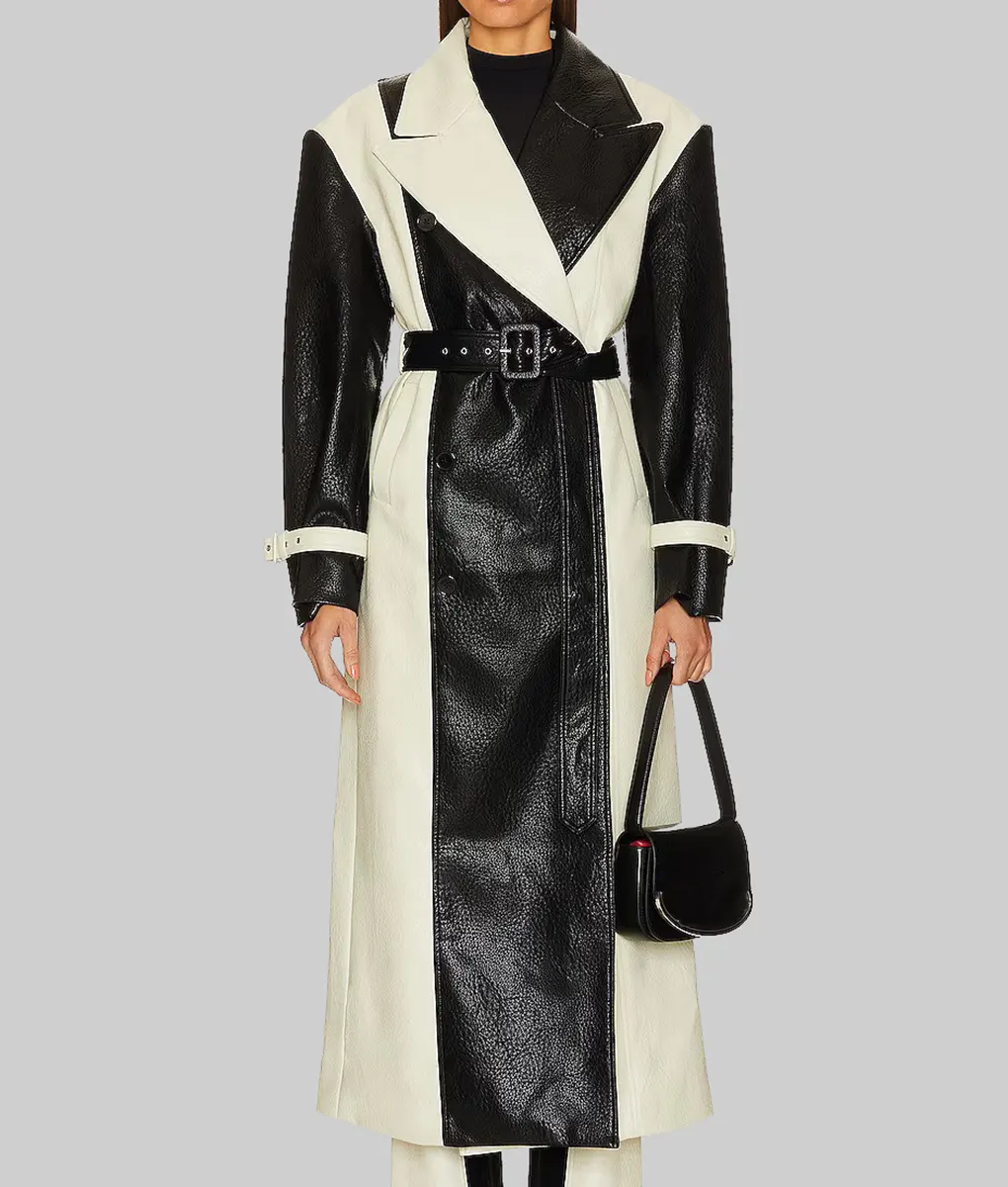 Selena Gomez Lakers Game Colorblock Baylor Coat