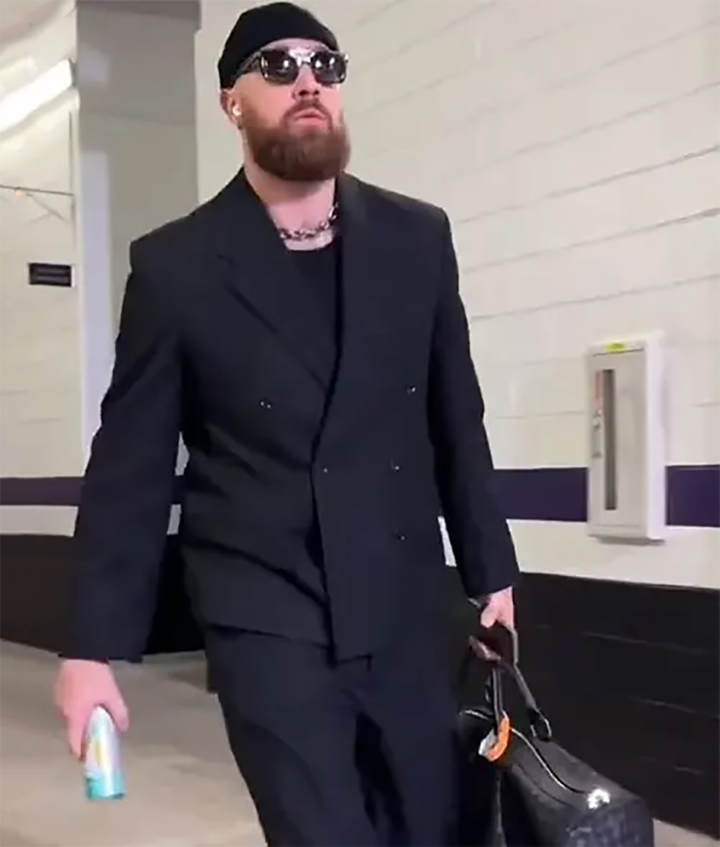 Kansas City Chiefs Travis Kelce AFC Championship Black Suit