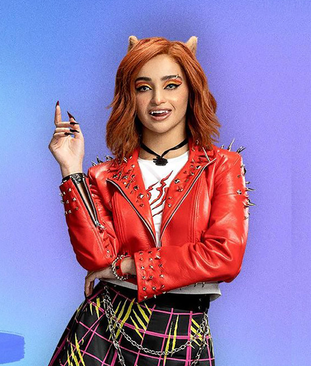 Monster High Toralei Stripe (Salena Qureshi) Red Leather Jacket