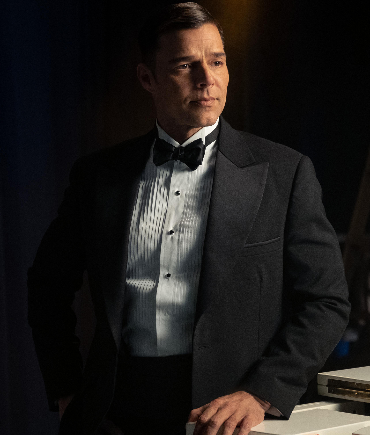 Palm Royale Ricky Martin (Robert) Black Suit | Boss Jackets