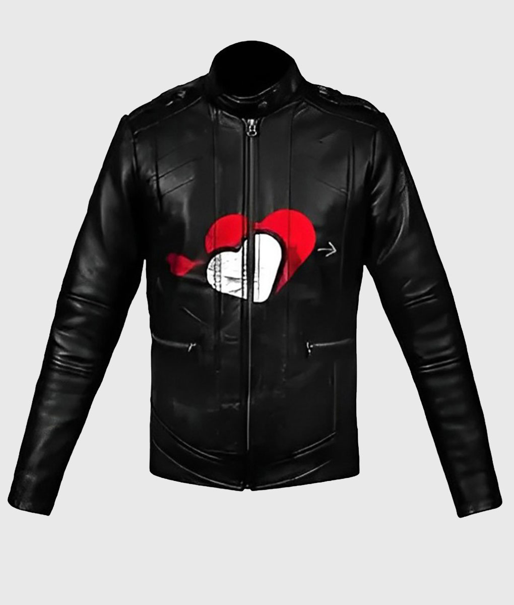 Valentines Black Leather Jacket | Boss Jackets