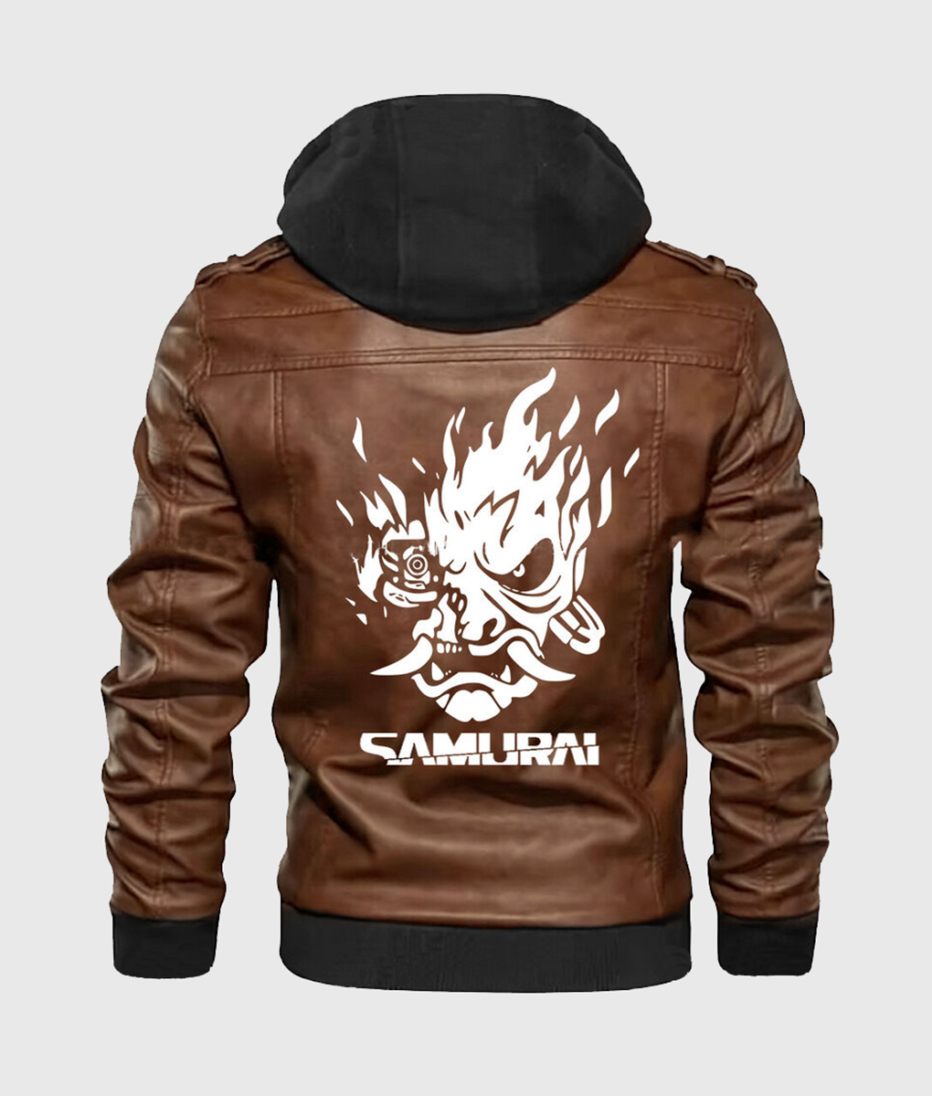 Cyberpunk 2077 Samurai Brown Leather Jacket | Boss Jackets
