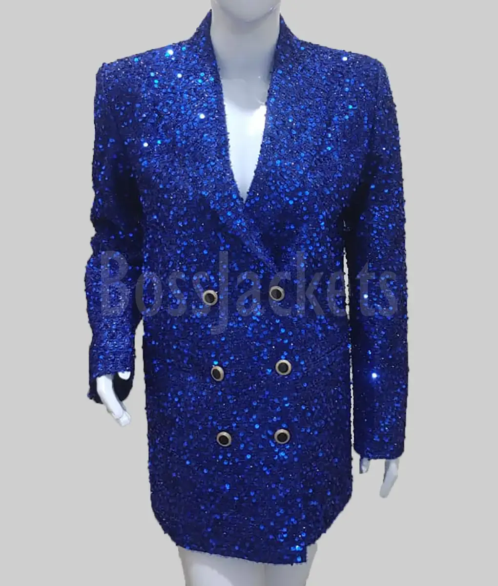 Taylor Swift The Ereas Tour Blue Sequin Blazer | Boss Jackets