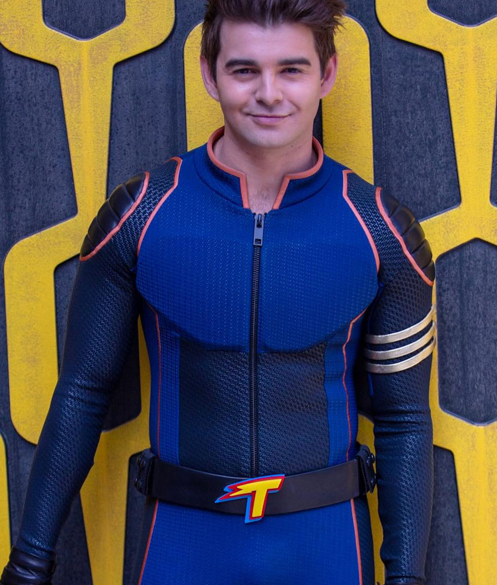 The Thundermans Return Jack Griffo (Max) Blue Leather Costume