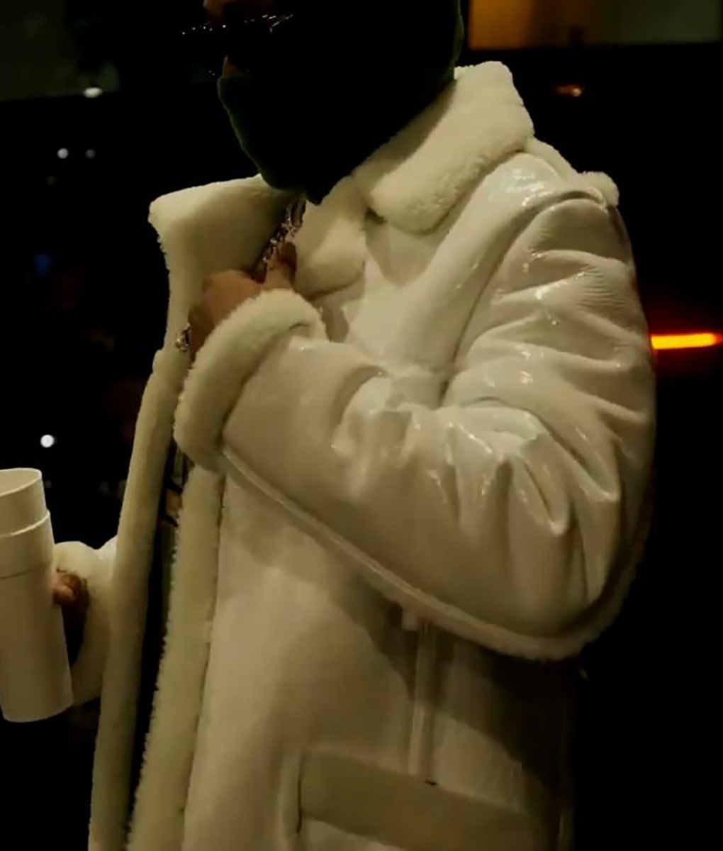 Future Type Shit White Shearling Jacket | Boss Jackets