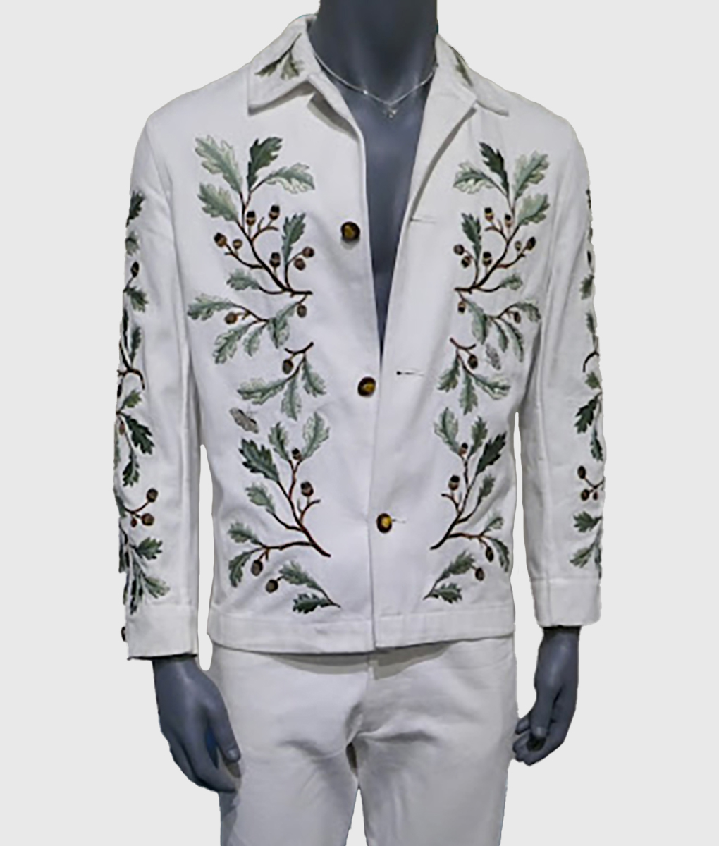 Saltburn Oliver Quick Embroidery White Jacket | Boss Jackets