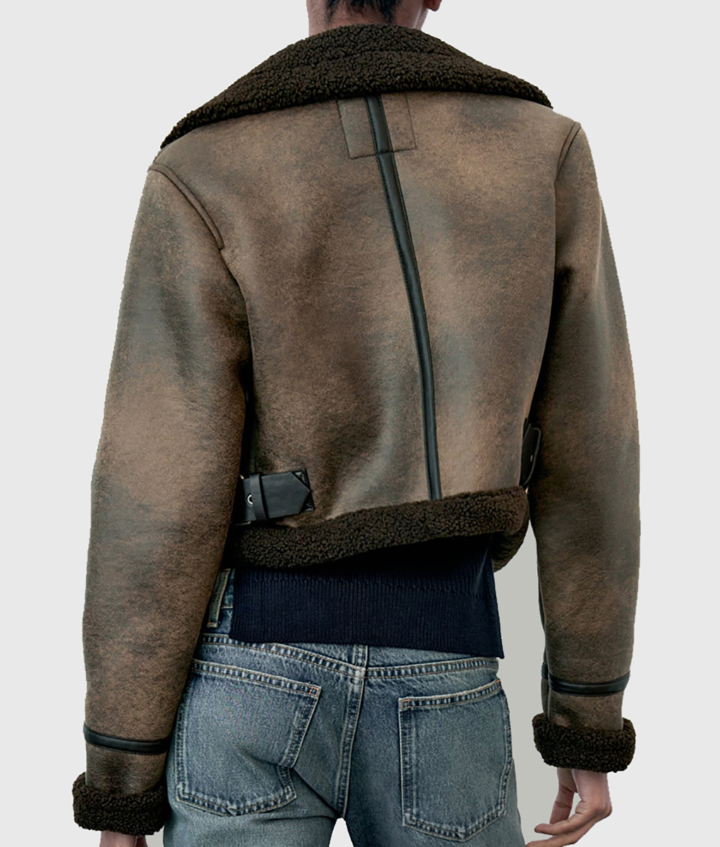 Tracker Sofia Pernas (Billie Matalon) Shearling Aviator Jacket