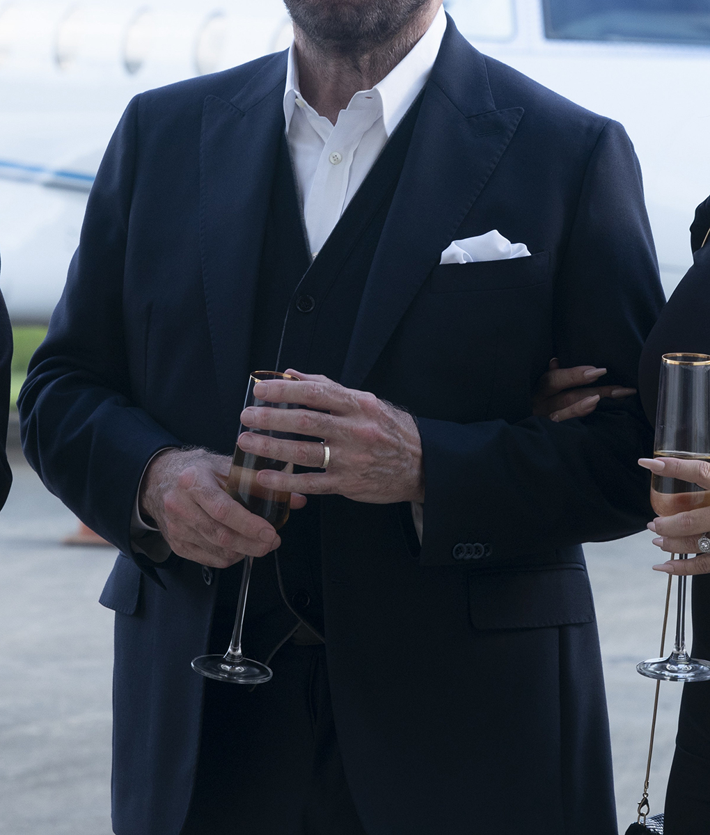 Cash Out 2024 John Travolta (Mason Goddard) Black Suit