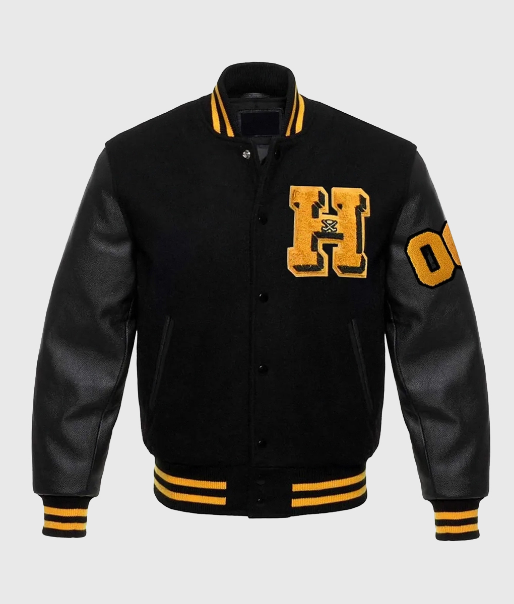 Jason Kelce Cleveland Heights Black Varsity Jacket | Boss Jackets