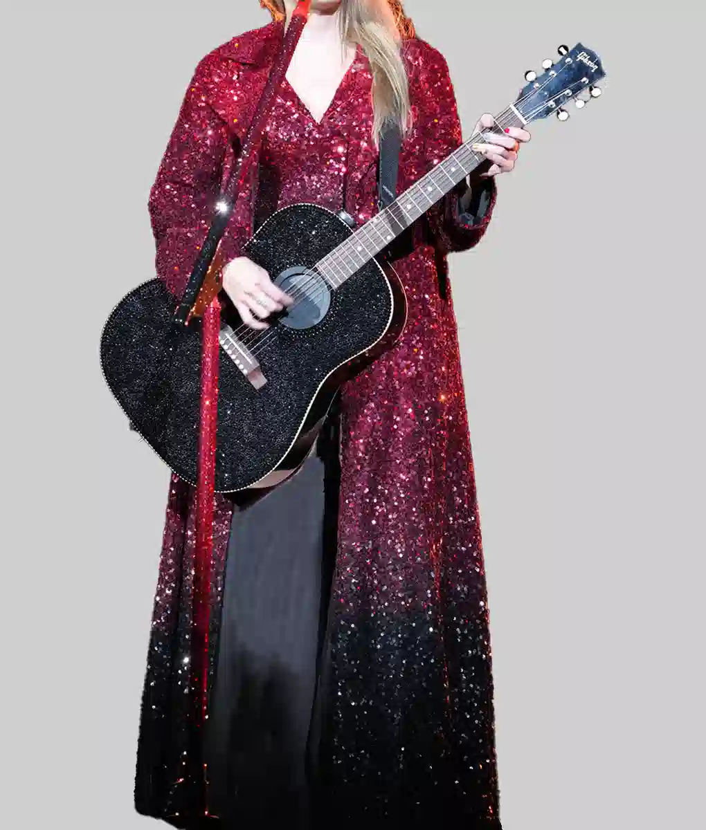 Eras Tour Amsterdam Taylor Swift Red Sequin Coat - Taylor Swift Red ...