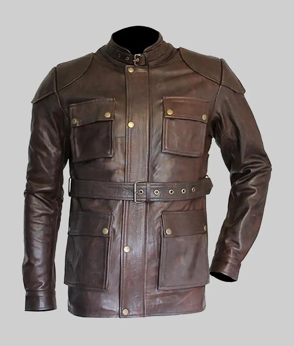 The Curious Case of Benjamin Button Brad Pitt Brown Leather Jacket ...