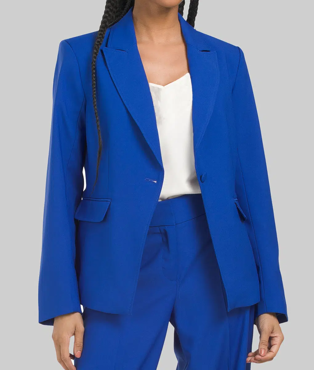 Emily in Paris Lily Collins Blue Suit | Emily Cooper Blue Suit