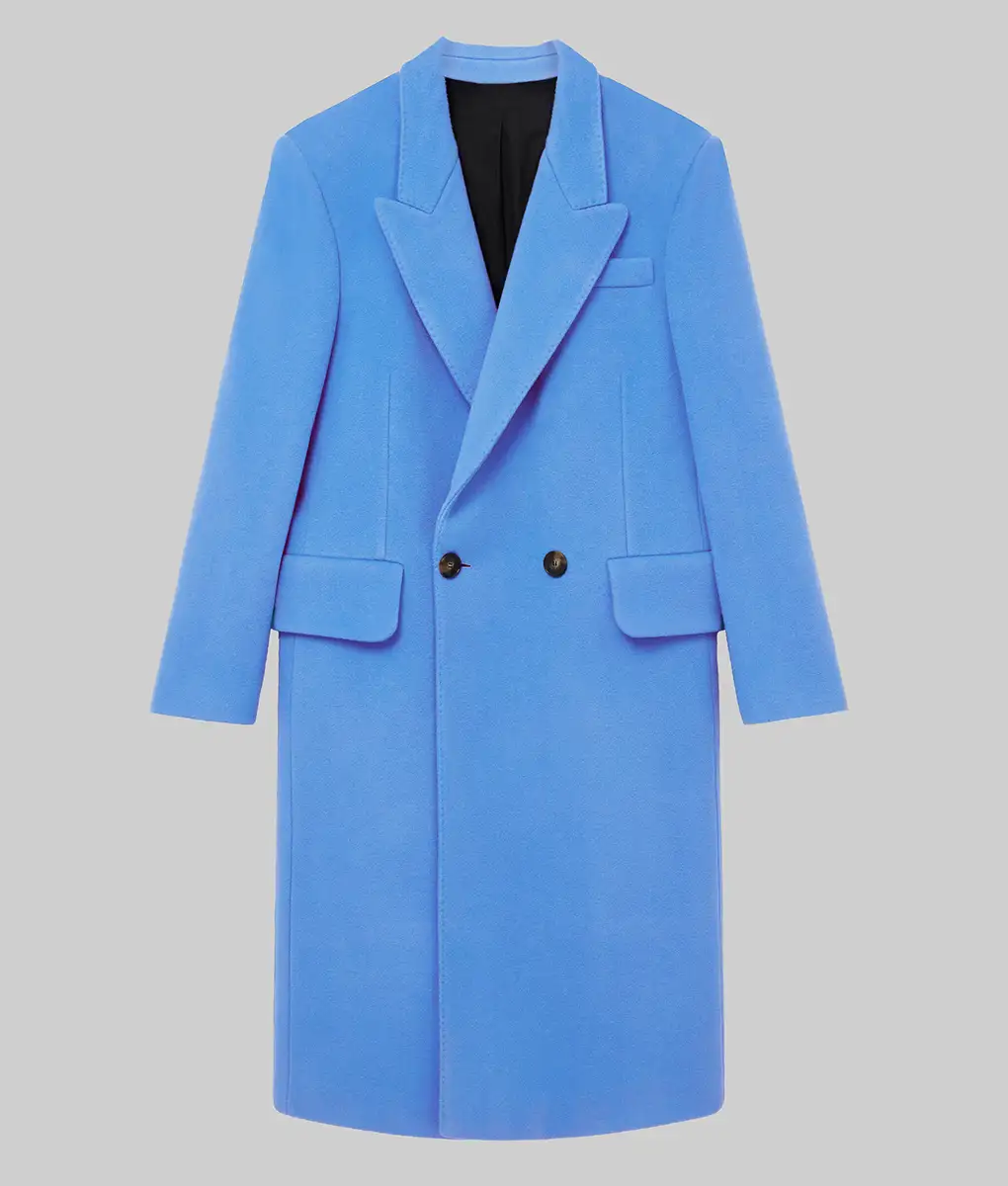 Eva Mendes Blue Stella Wool Coat | Boss Jackets