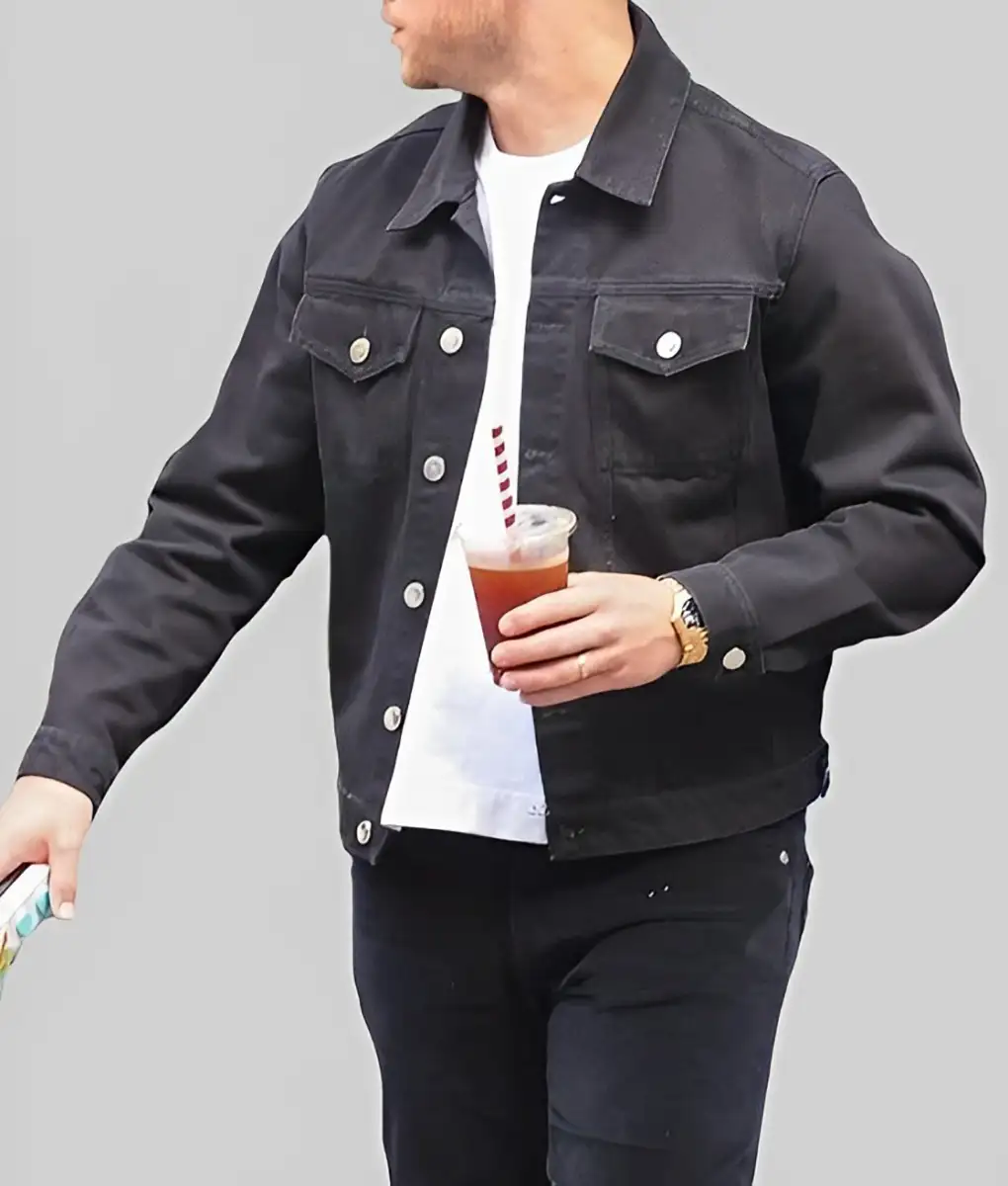 Nick Jonas Black Denim Trucker Jacket | Boss Jackets