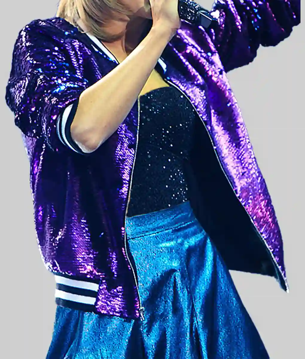 The Ereas Tour 1989 Taylor Swift Purple Sequin Jacket - Taylor Swift ...