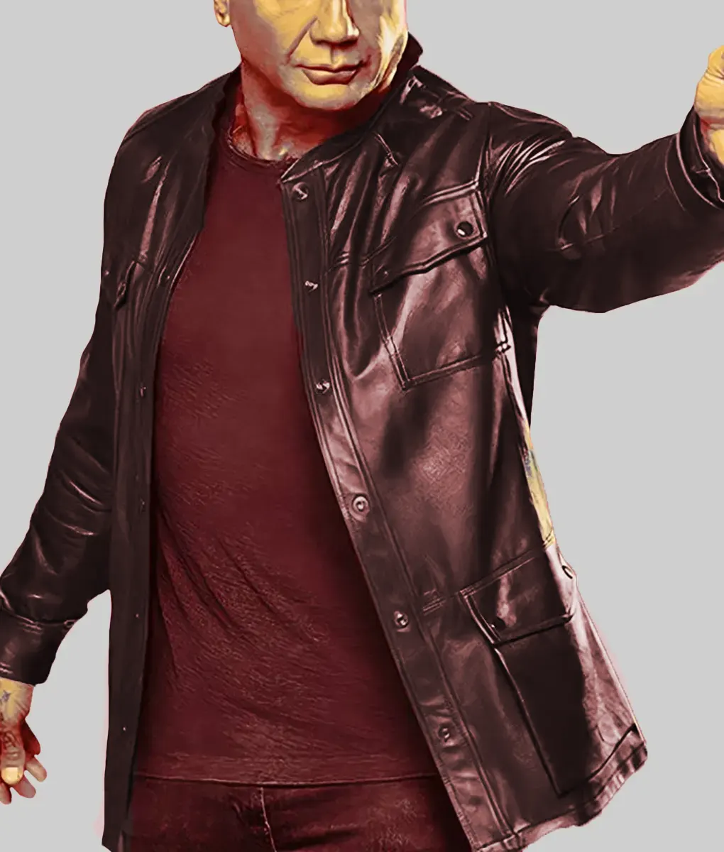 Dave Bautista The Killer's Game (Joe Flood) Black Leather Jacket - Boss ...