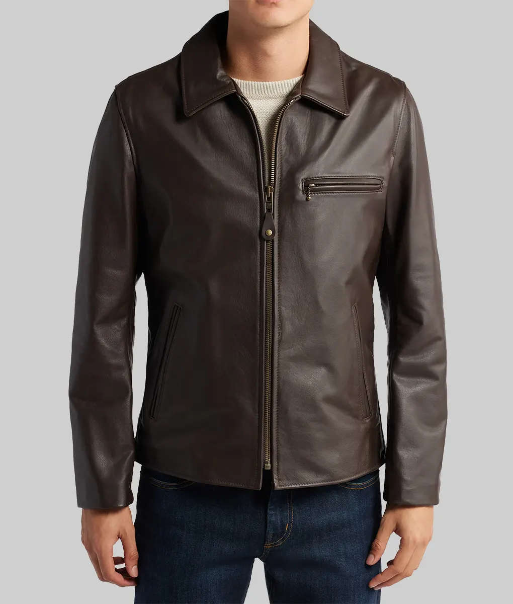 Mission Impossible 8 Tom Cruise Brown Leather Jacket | Boss Jackets