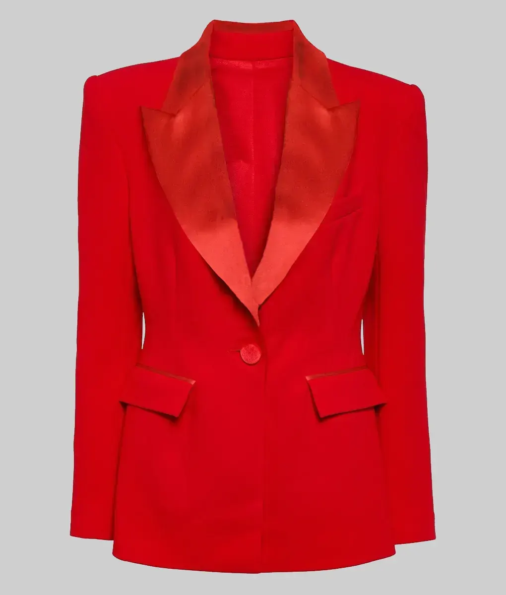 BOSS One Premiere Party Nathalie Emmanuel Red Blazer - Boss Jackets