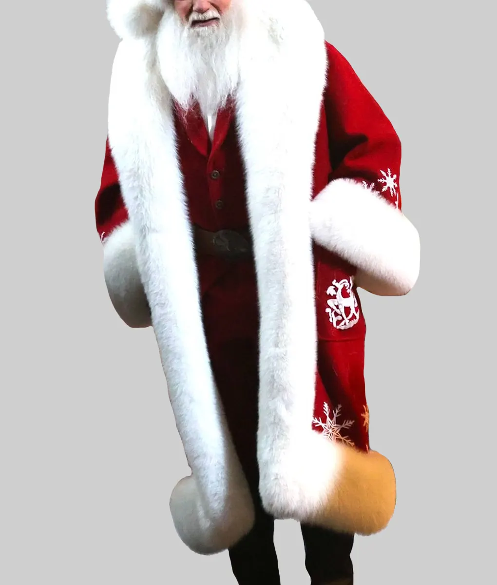 The Man With The Bag Arnold Schwarzenegger Santa Coat | Boss Jackets